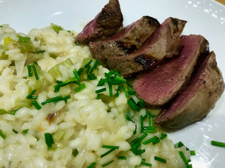 Roasted garlic risotto with fillet steak | Pigeon Cottage Kitchen