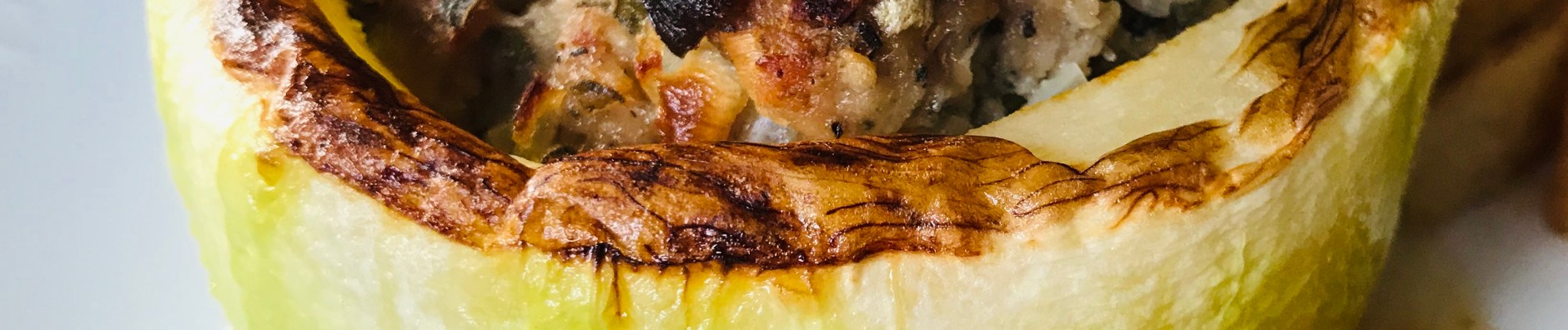 Marrow stuffed with sausage meat and sage | Pigeon Cottage Kitchen