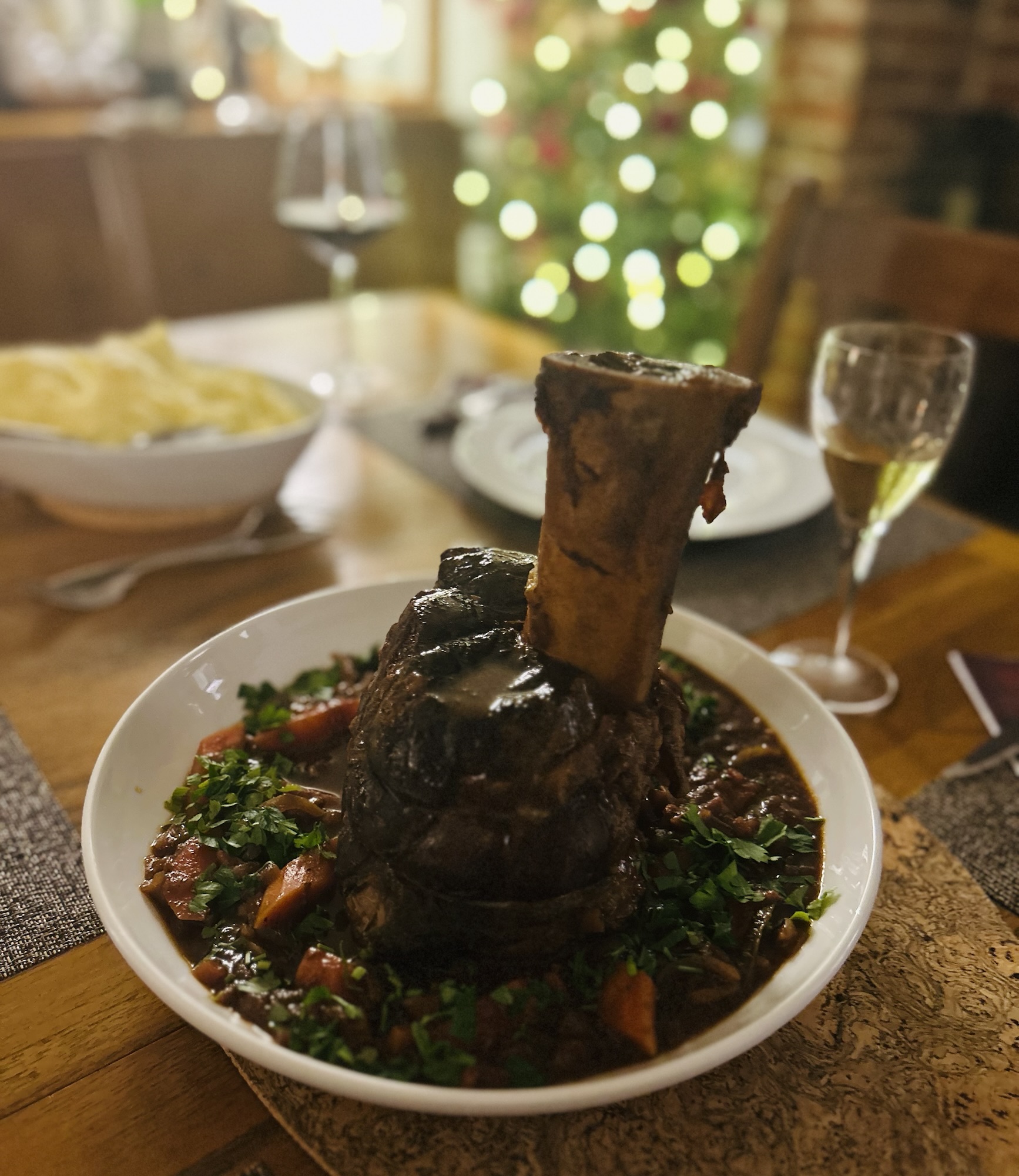 Thor’s Hammer beef shank braised in red wine – Pigeon Cottage Kitchen